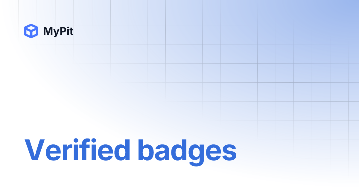 Verified badges | MyPit